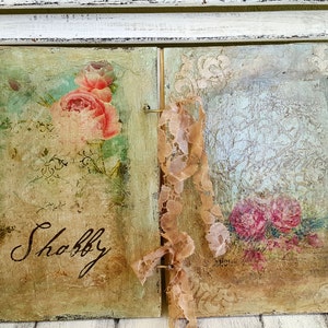 Unique Shabby Chic Book,wood Covers Rustic Book, Wedding Book, Wedding ...