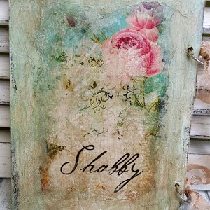 Unique Shabby Chic Book,wood Covers Rustic Book, Wedding Book, Wedding ...