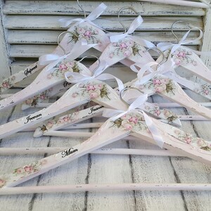 Wedding Hangers, Custom Order Hanger, Bridesmaids &bride Hangers,blush ...