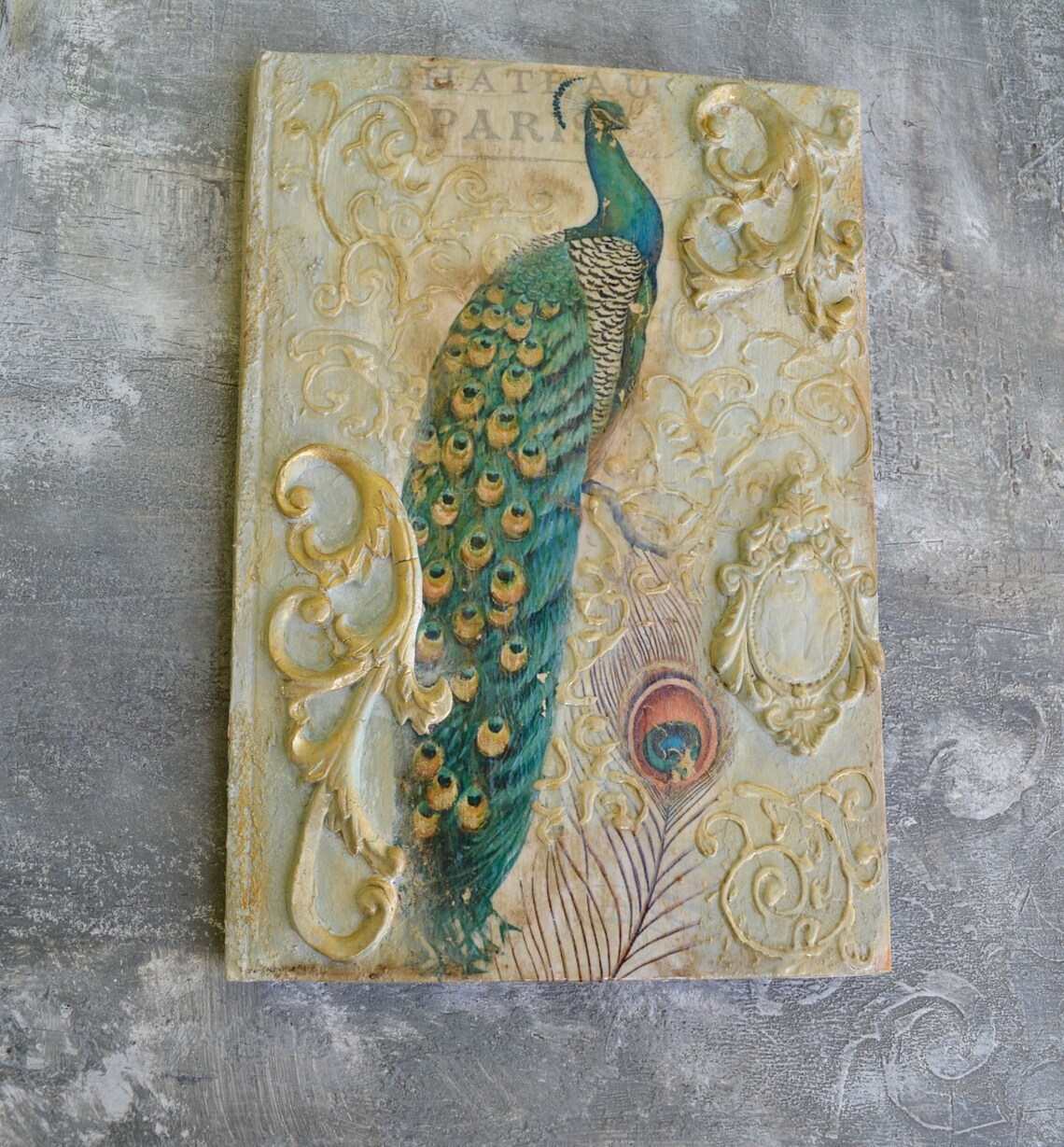 Peacock Book. Peacock Vintage Book. Peacock Wedding Book. - Etsy