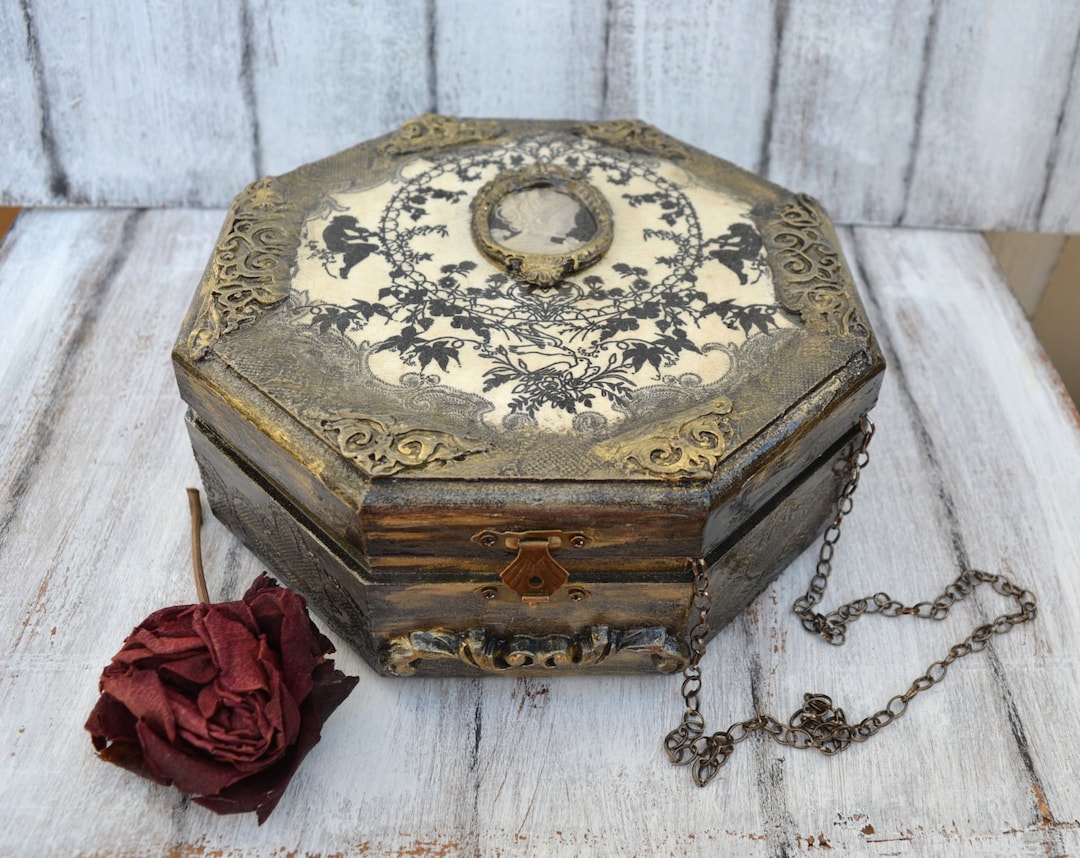 Jewelry Box Cameo Box Carved Wood Box Wooden Box Jewelry Boxes Wooden ...