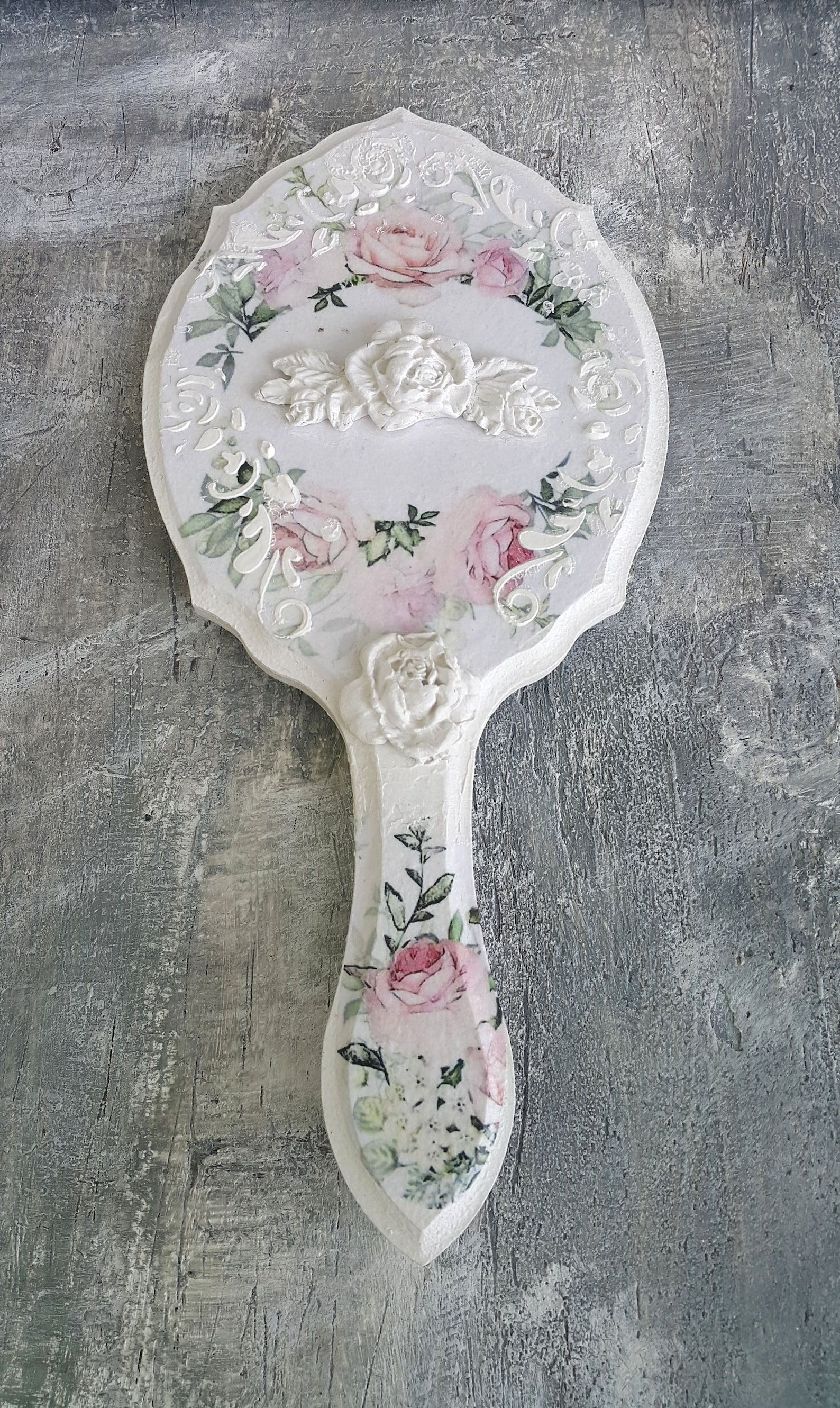 Vanity Hand Mirror, Wooden Mirror,shabby Chic Mirror,ornate French Make ...