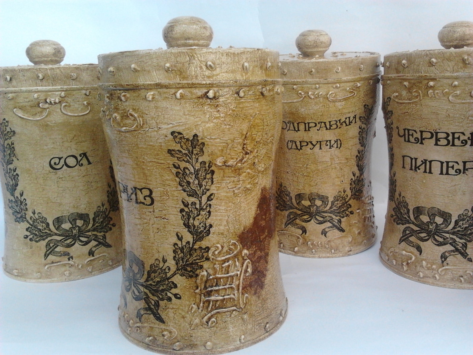 Canisters Kitchen Canisters Set of 6 Canisters Set Storage - Etsy