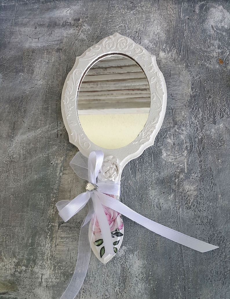 Vanity Hand Mirror, Wooden Mirror,shabby Chic Mirror,ornate French Make ...