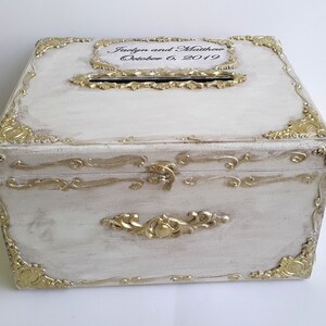 Ivory and Gold Wedding Box,wedding Card Box,wedding Keepsake Box ...
