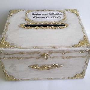 Ivory and Gold Wedding Box,wedding Card Box,wedding Keepsake Box ...