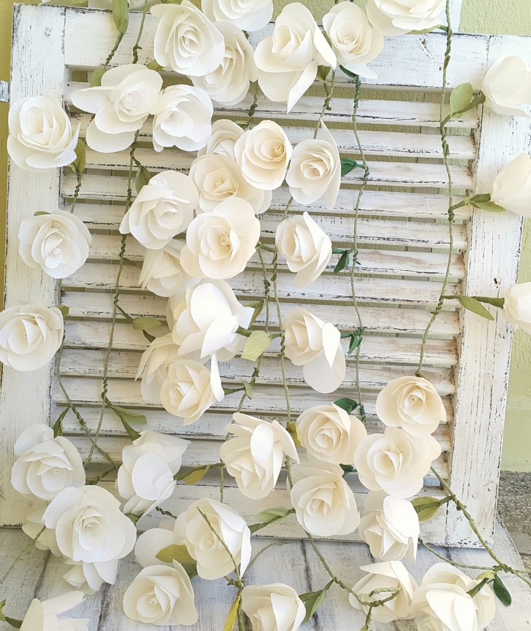 Tissue Paper Flower Garlands-set of 6,paper Roses Garlands Backdrop ...