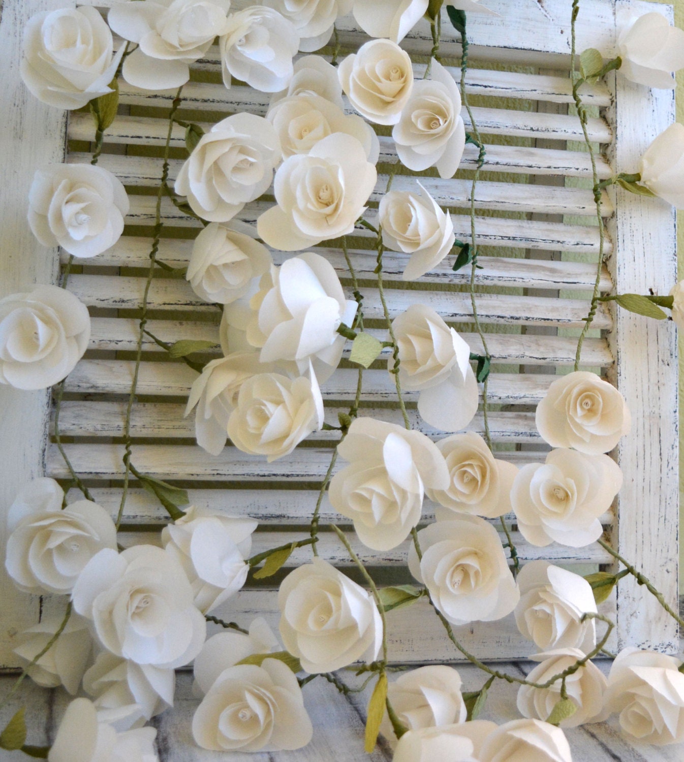 Tissue Paper Flower Garlands-set of 6Paper roses garlands | Etsy