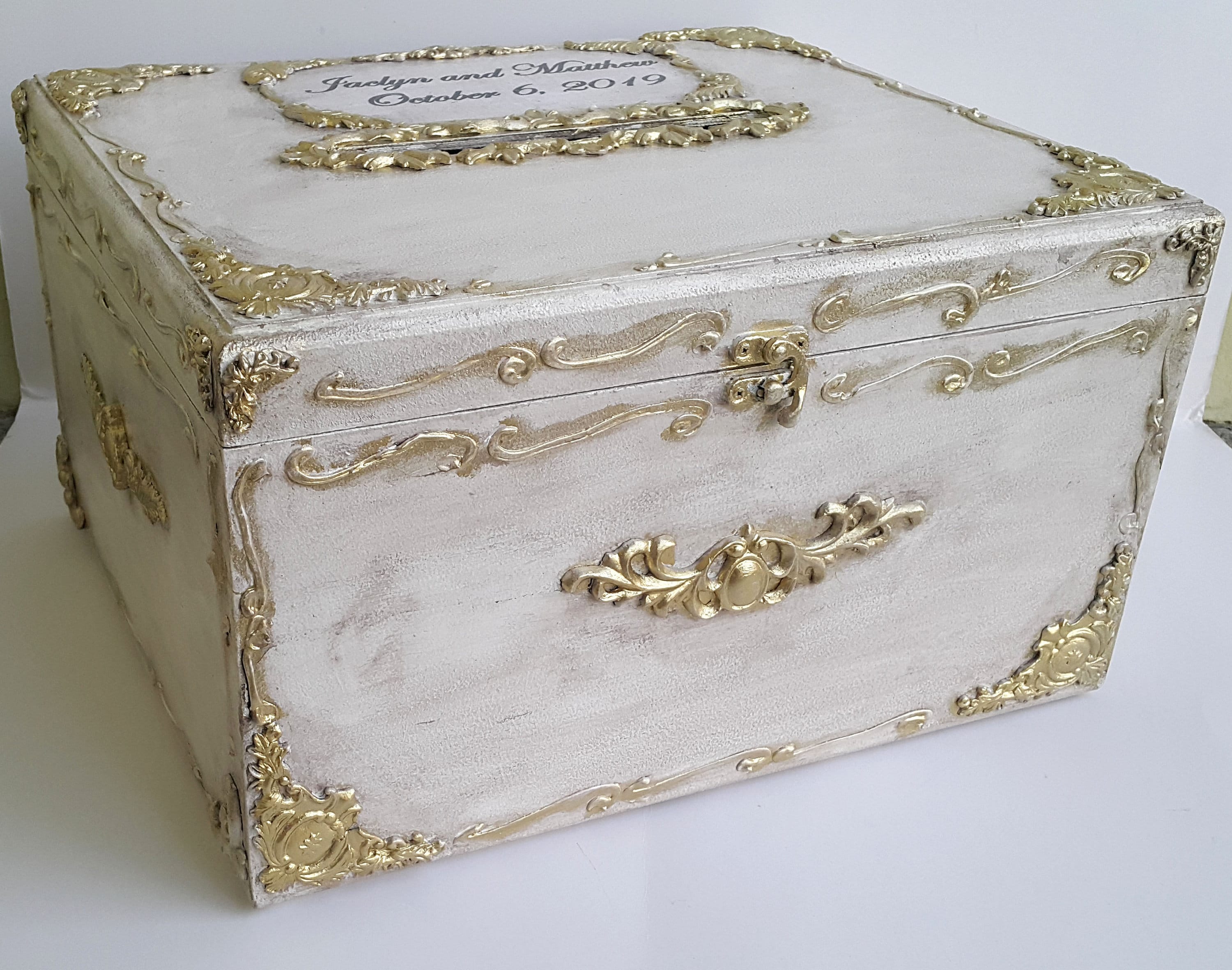 Ivory and Gold Wedding Boxwedding Card Boxwedding Keepsake | Etsy