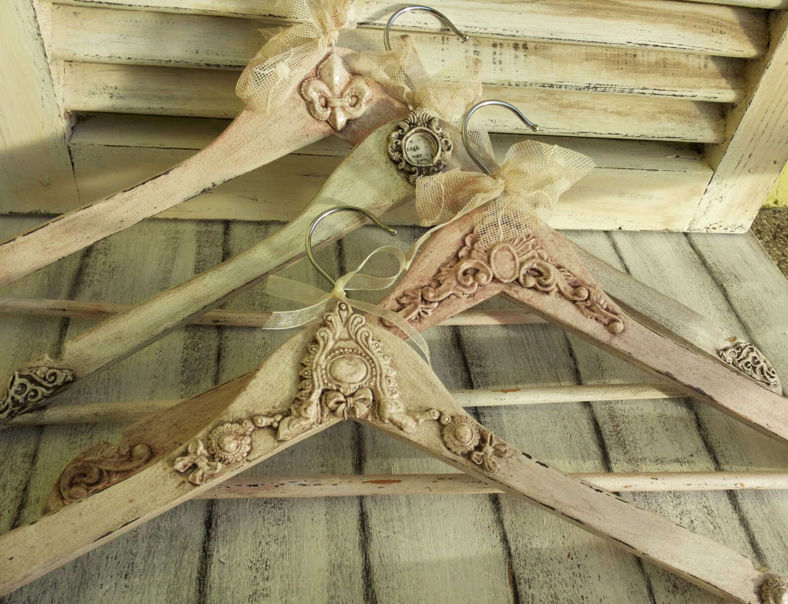 Personalized Wedding Shabby Chic Hangers, Bridesmaid Gift,custom Order ...