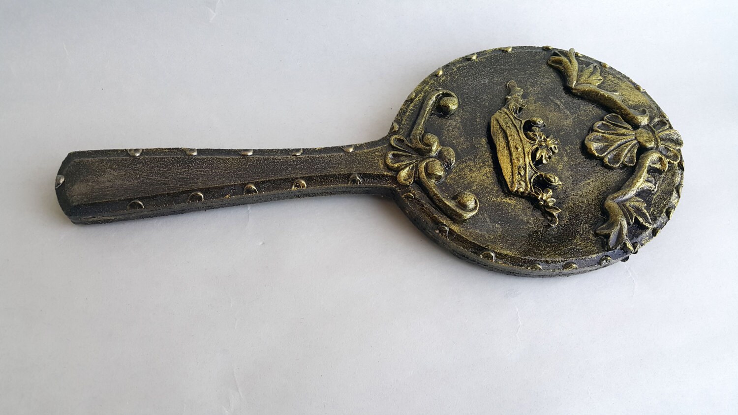 Vintage Hand Mirror, Vanity Mirror, Gold Make up Mirror, Baroque ...
