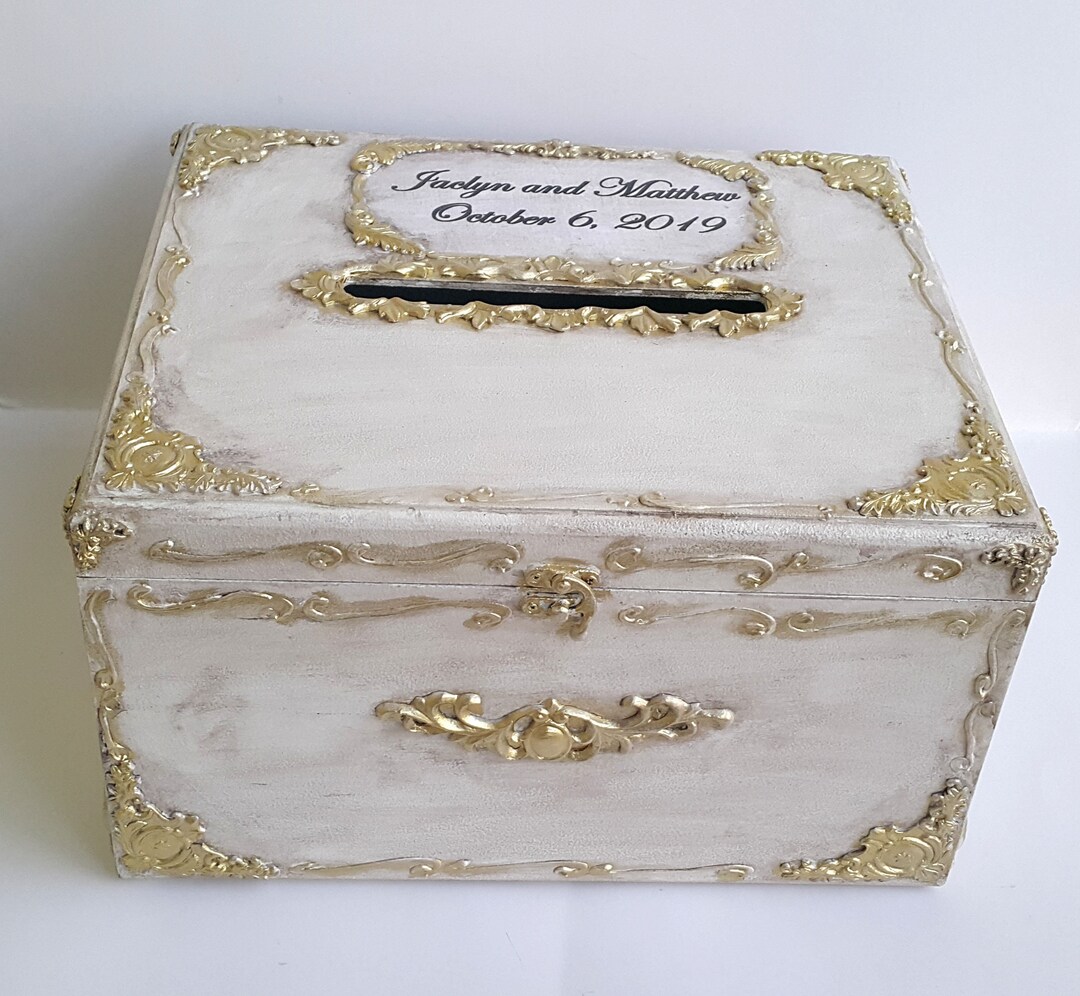 Ivory and Gold Wedding Box,wedding Card Box,wedding Keepsake Box ...