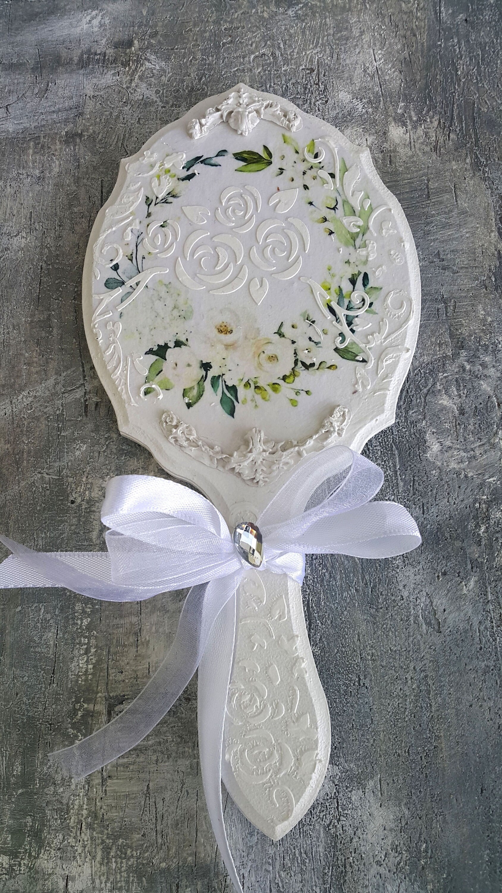 Vanity Hand Mirror, Wooden Mirror,shabby Chic Mirror,ornate French Make ...