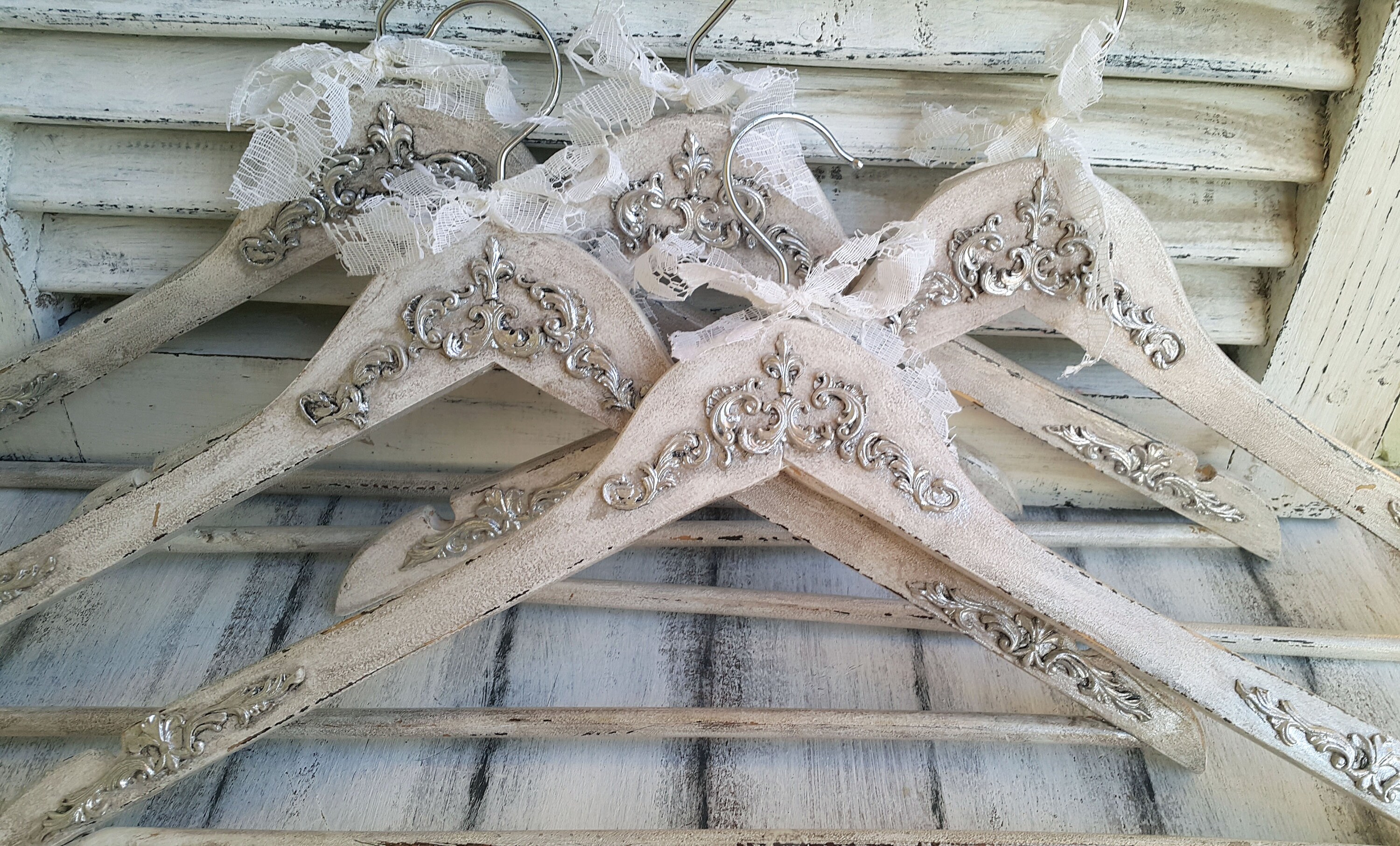 Silver wedding dress hangersBridal gown hangerVintage | Etsy
