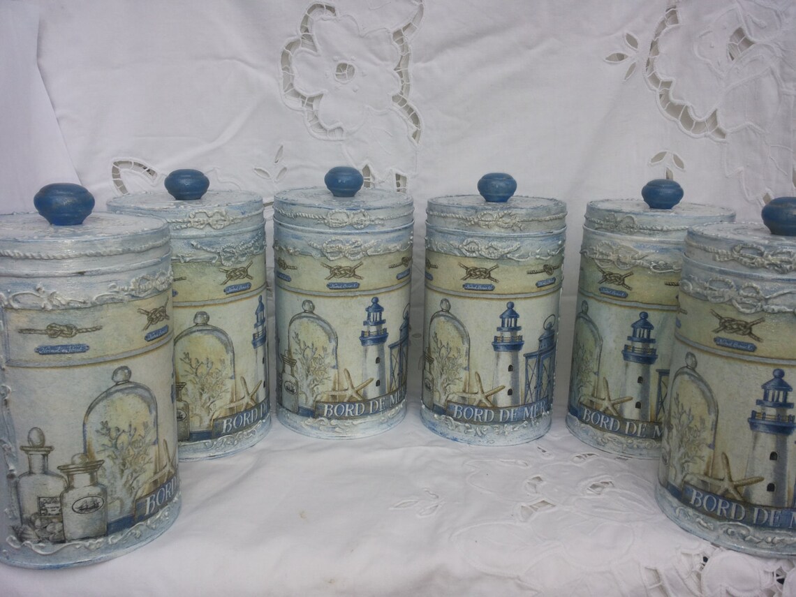 Kitchen Canisters Canisters Canister Set Tin Boxesset of - Etsy