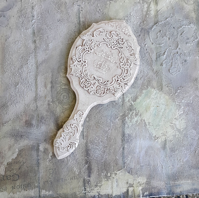 Vanity Hand Mirror Wooden Mirrorshabby Chic Mirrorornate | Etsy