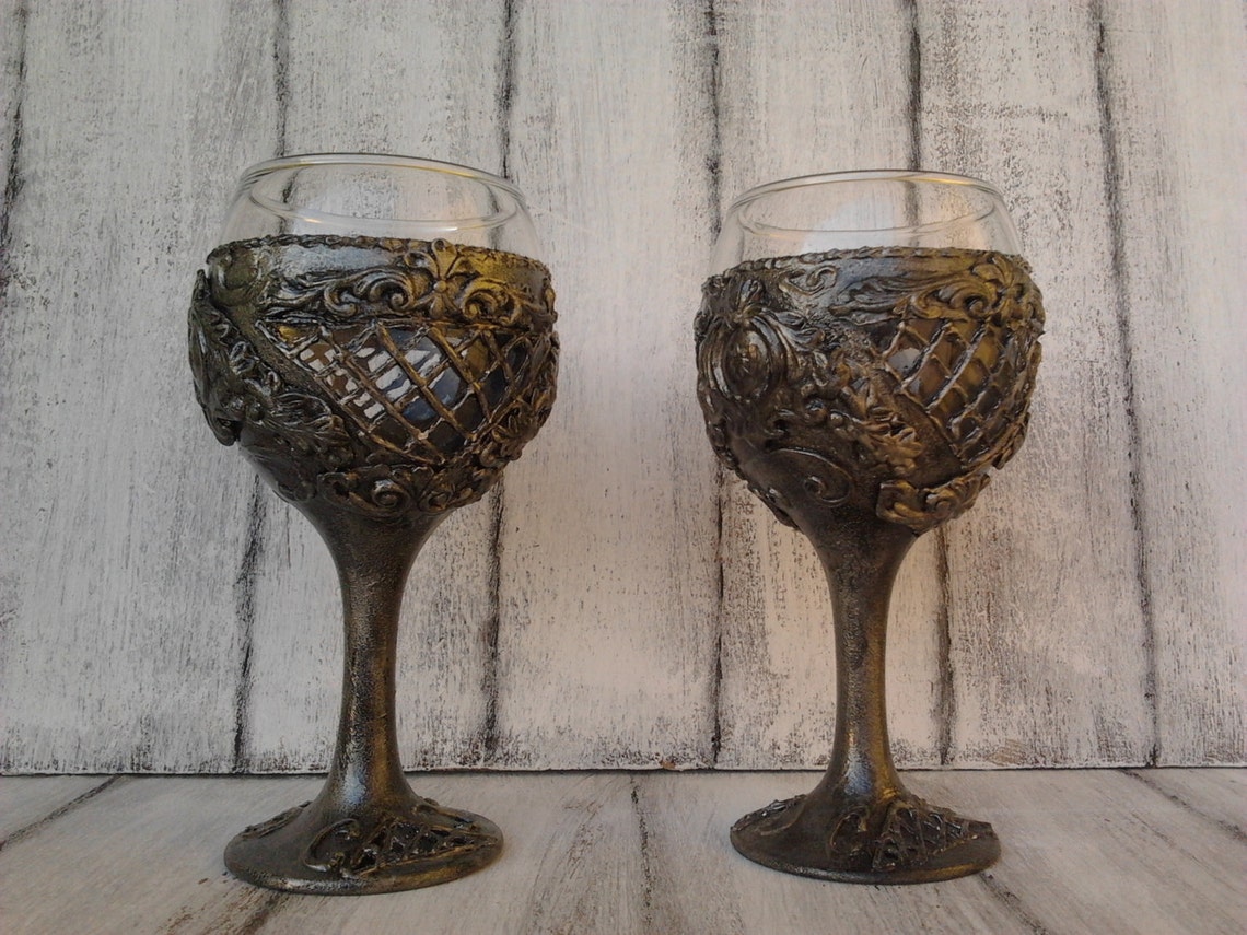 Custom Made Wine Glasses,personalized Glasses,collectibles,antique ...