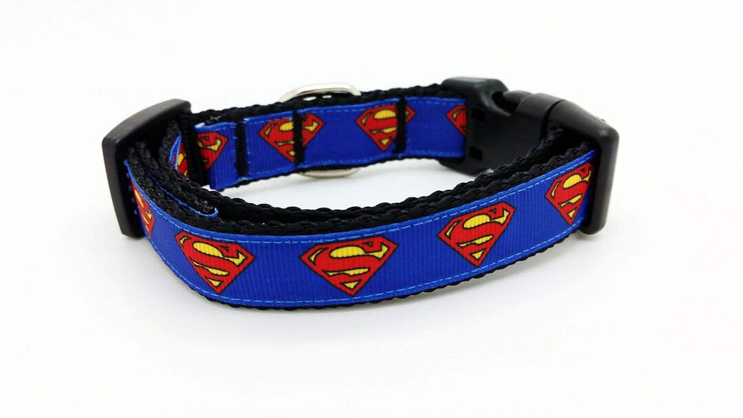 Small / Medium Blue Superman Superhero Extra Strong Nylon Dog Cool ...