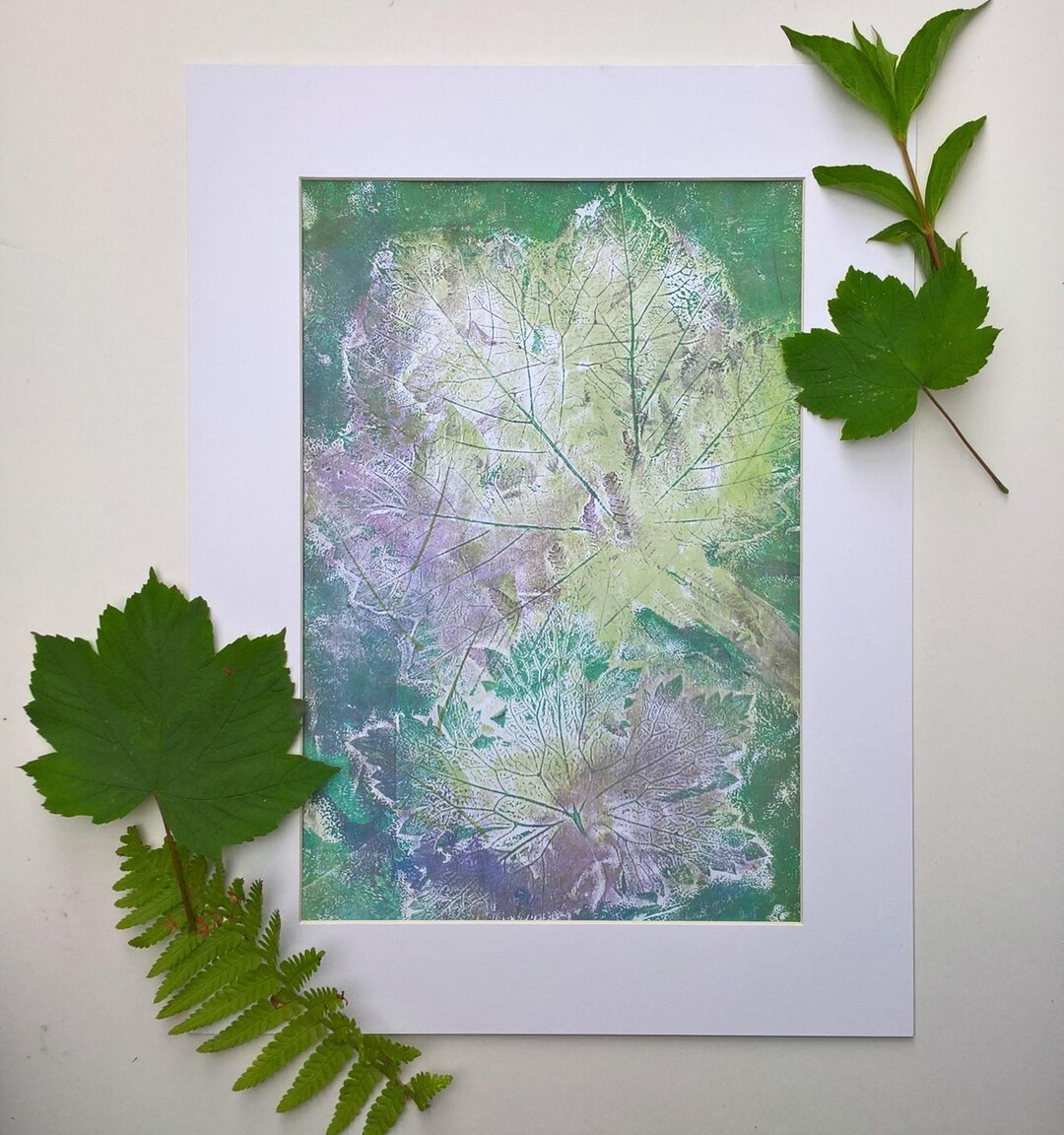 Leaf Print Fine Art, Botanical Printmaking, Subtle Layered Garden ...