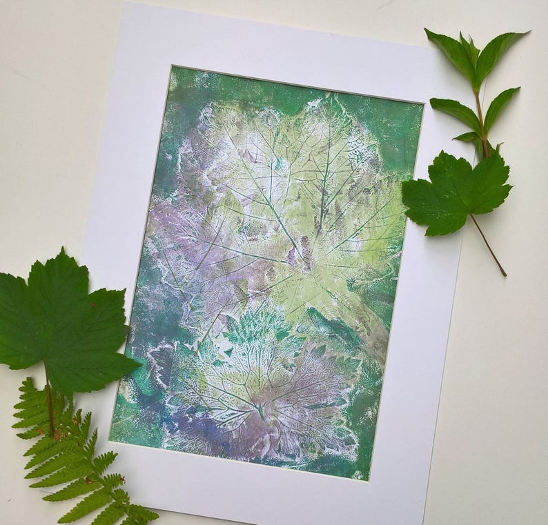 Leaf Print Fine Art, Botanical Printmaking, Subtle Layered Garden ...