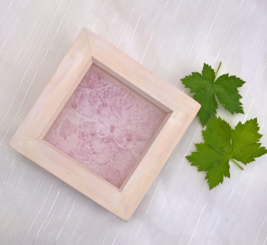 Leaf Monoprints Layers of Voile and Paper Pink Garden - Etsy