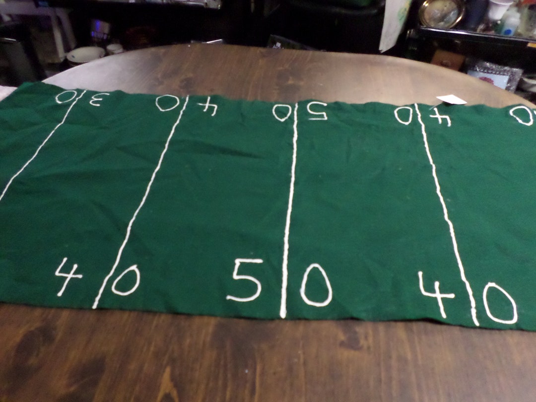 American Football Field Green Felt Handmade Table Runner 76" X 20" - Etsy