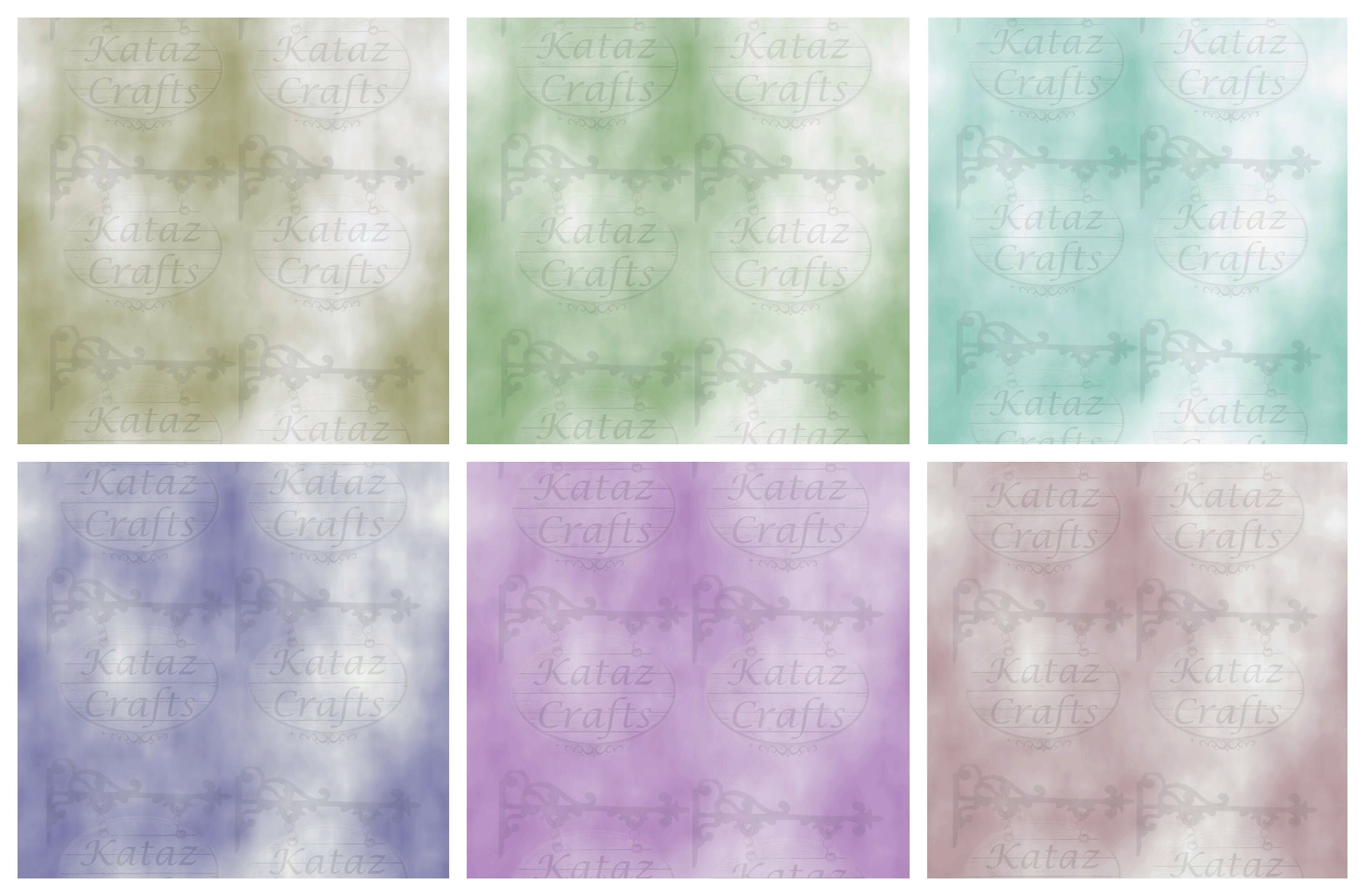 Colour Wash Digital Paper, A4, 6 High Quality Images, Instant Download ...