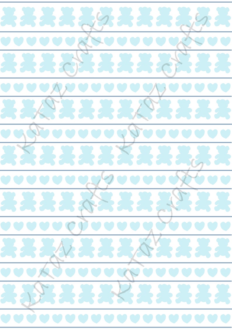 Baby Boy Printable Design Papers Digital Download New Baby | Etsy