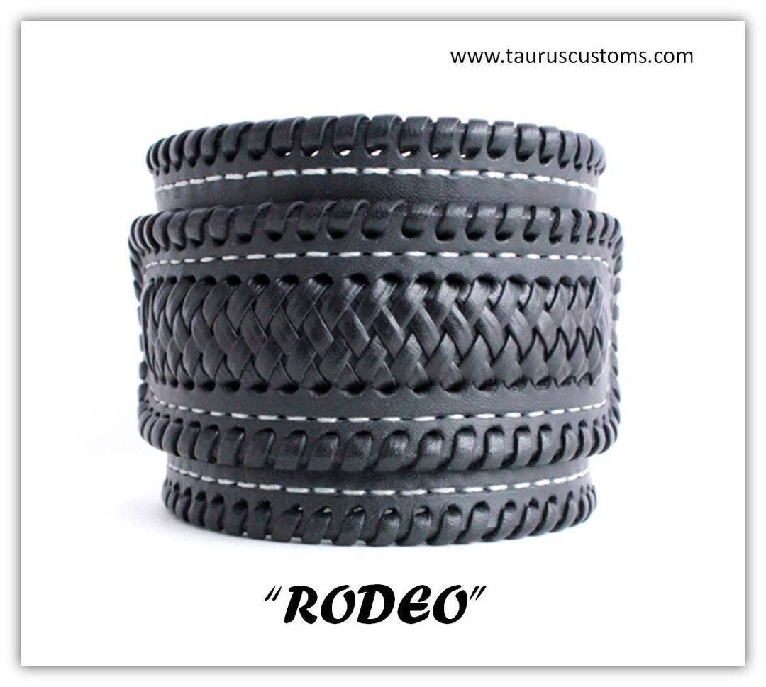 Mens Leather Bracelet Cuff, Bikers Leather Bracelet, Cowboy Bracelet ...