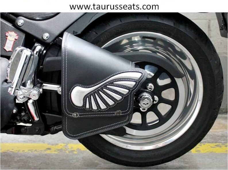Custom Motorcycle Swingarm Bag for Harley Davidson Softail, Leather Bag ...