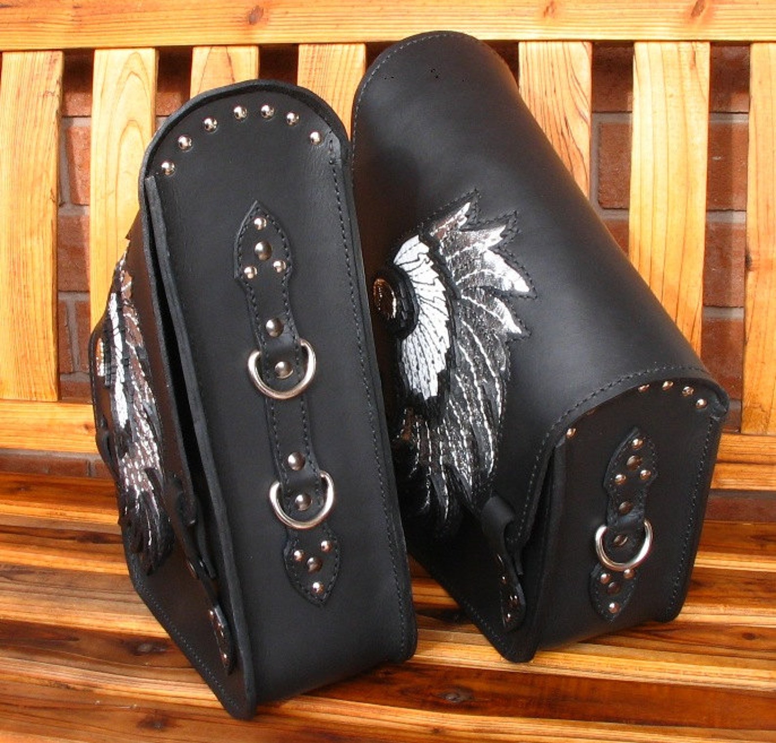Custom Swingarm Bag for Honda Motorcycle, Motorcycle Leather Saddle Bag ...