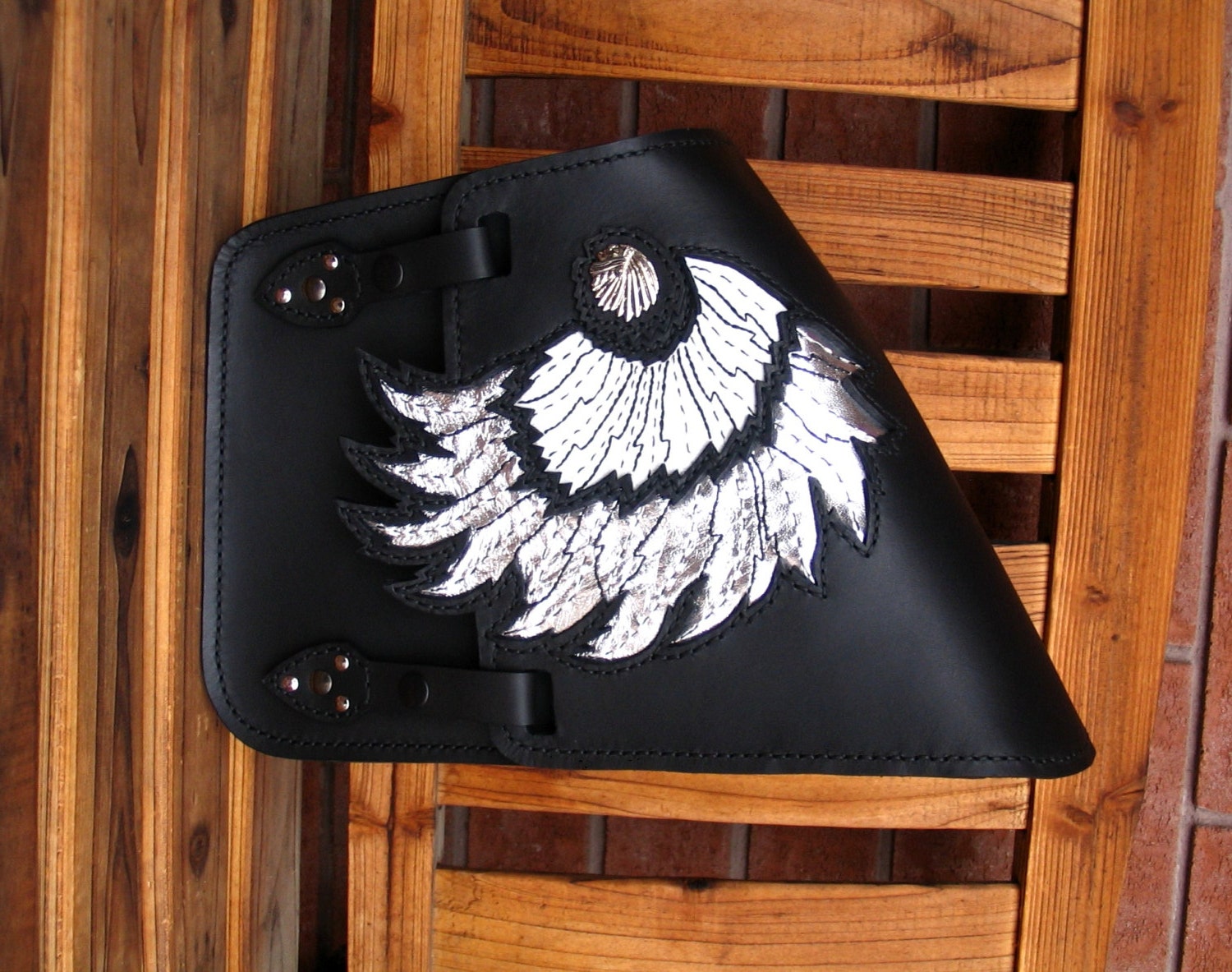 Custom Swingarm Bag for Honda Motorcycle, Motorcycle Leather Saddle Bag ...
