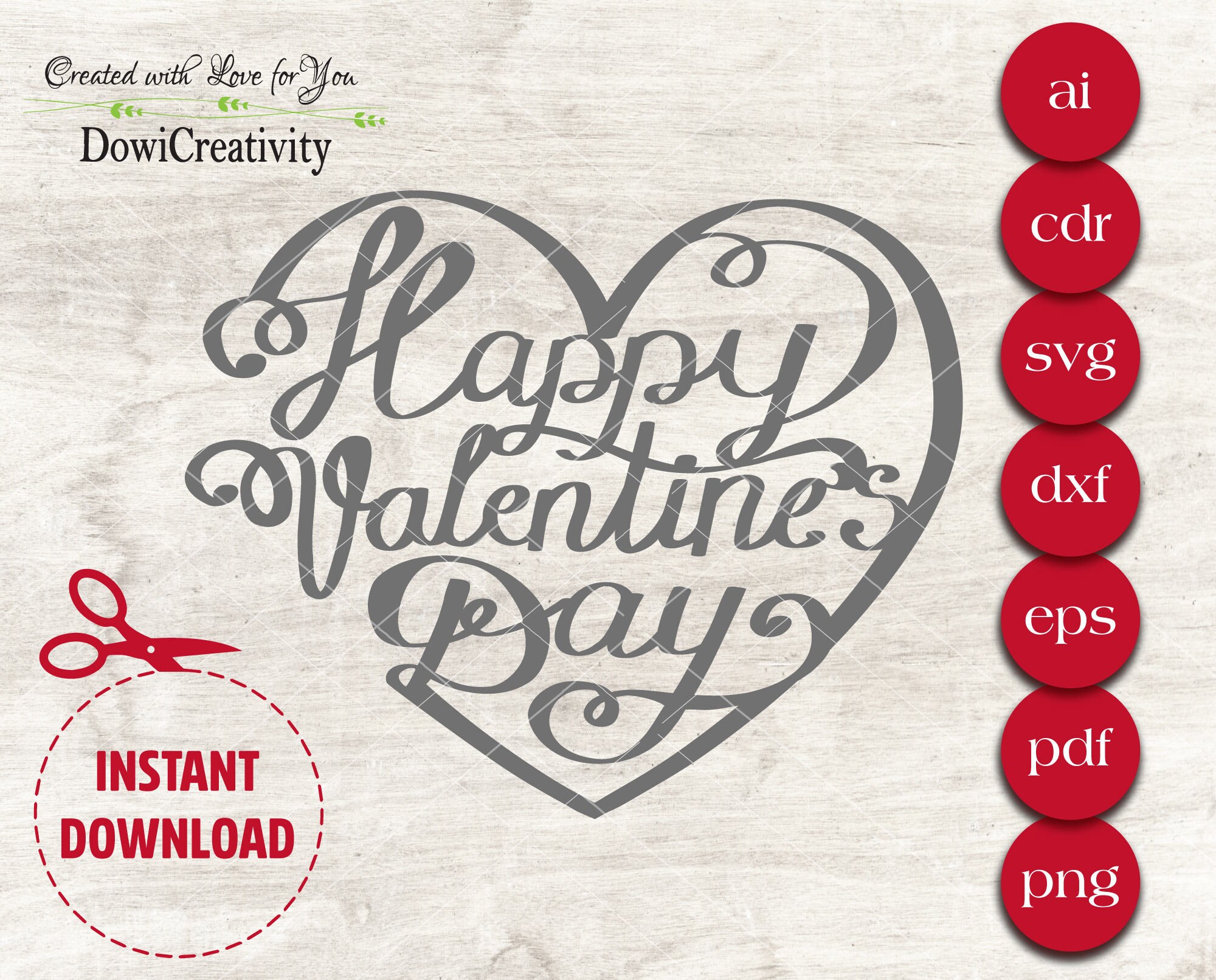 vector Valentines cut file,Heart sticker svg Decal laser template diy ...