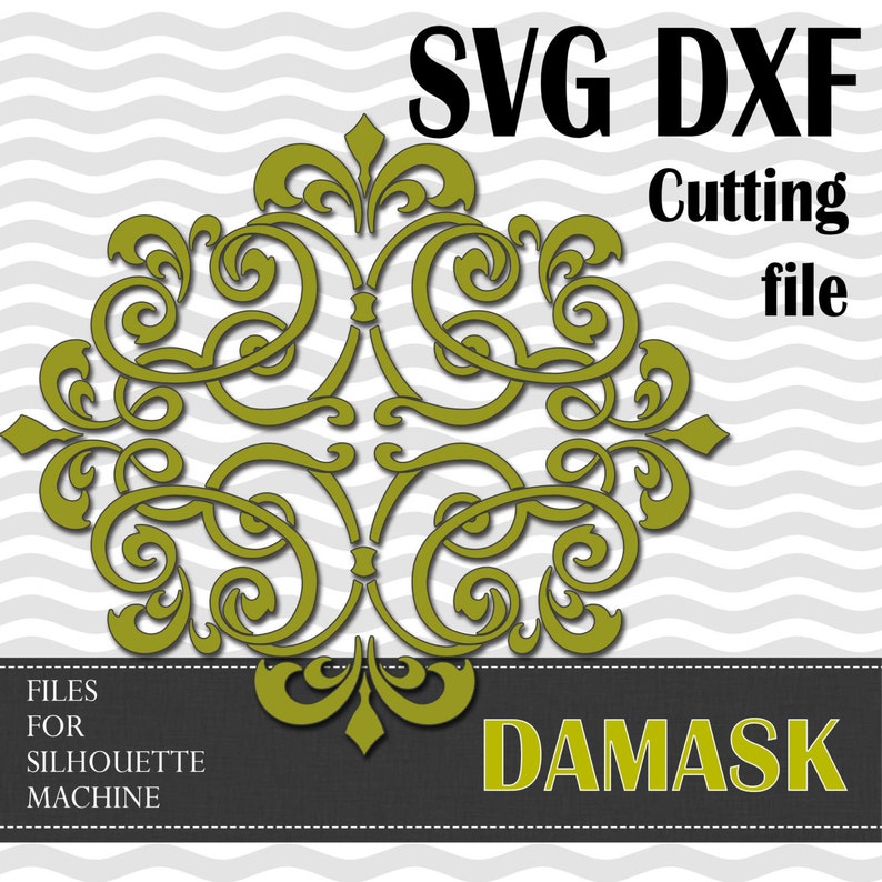 Damask Designs, SVG, DXF, Vinyl Cut Files, for Use With Silhouette ...