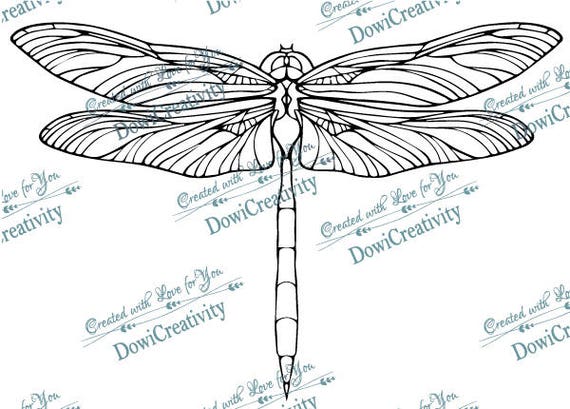 Dragonfly Svg Dxf Dwg Ai Eps Pdf Cdr Cutting Files Silhouette - Etsy