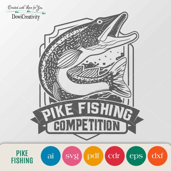 Pike Fishing SVG File Fish SVG File Gift for Him Cricut - Etsy