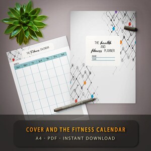 Fitness Planner Organizer Printable Health Journal Workout Log - Etsy