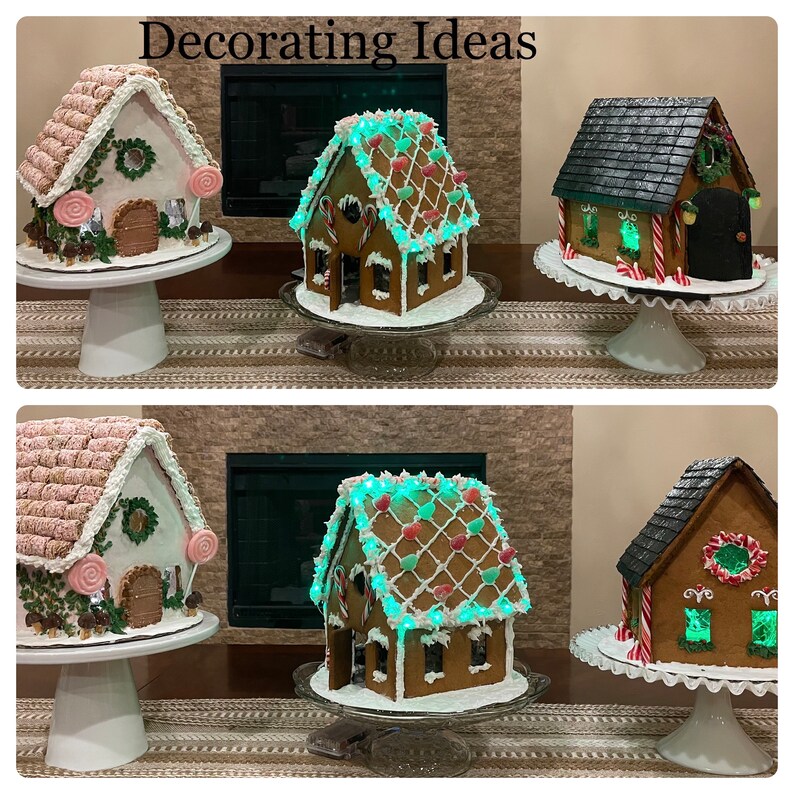 Large Gingerbread House Kit With Lights & Edible Windows A - Etsy