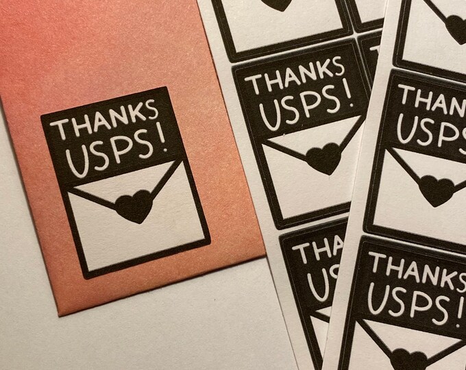 Thanks USPS Stickers Cute Penpal Stickers Envelope Seals - Etsy