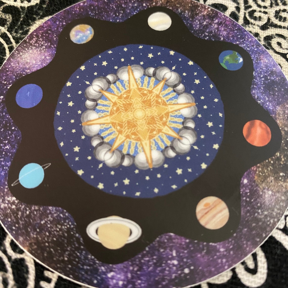 Solar System Mandala Vinyl Sticker Matte Waterproof Vinyl | Etsy