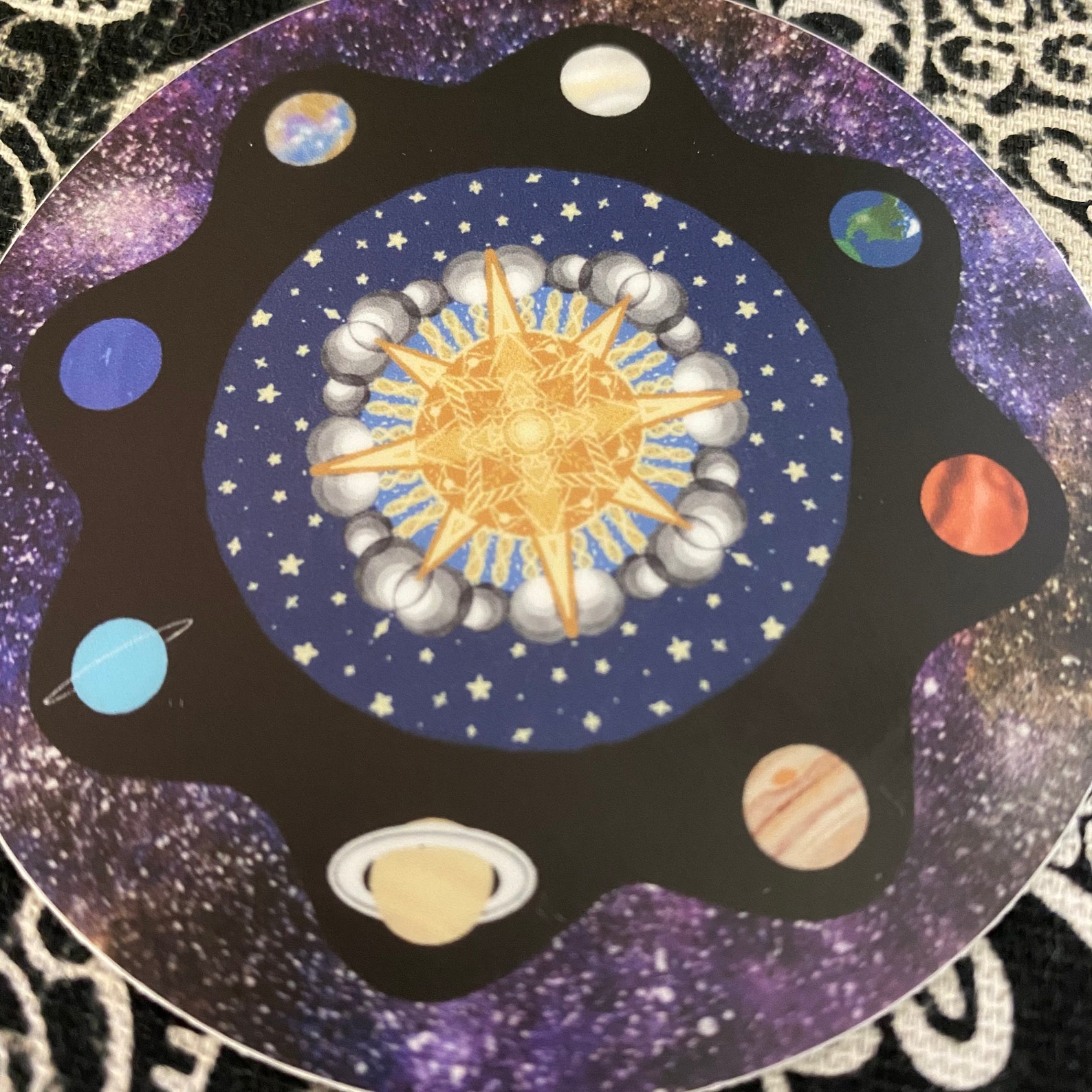 Solar System Mandala Vinyl Sticker Matte Waterproof Vinyl | Etsy