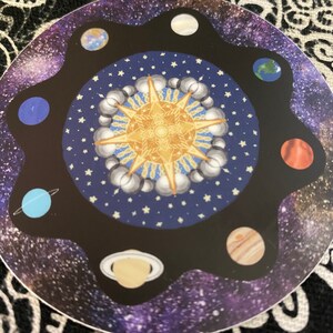 Solar System Mandala Vinyl Sticker Matte Waterproof Vinyl Sticker - Etsy