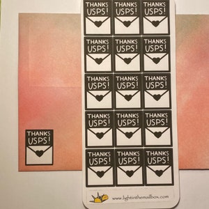 Thanks USPS Stickers Cute Penpal Stickers Envelope Seals - Etsy