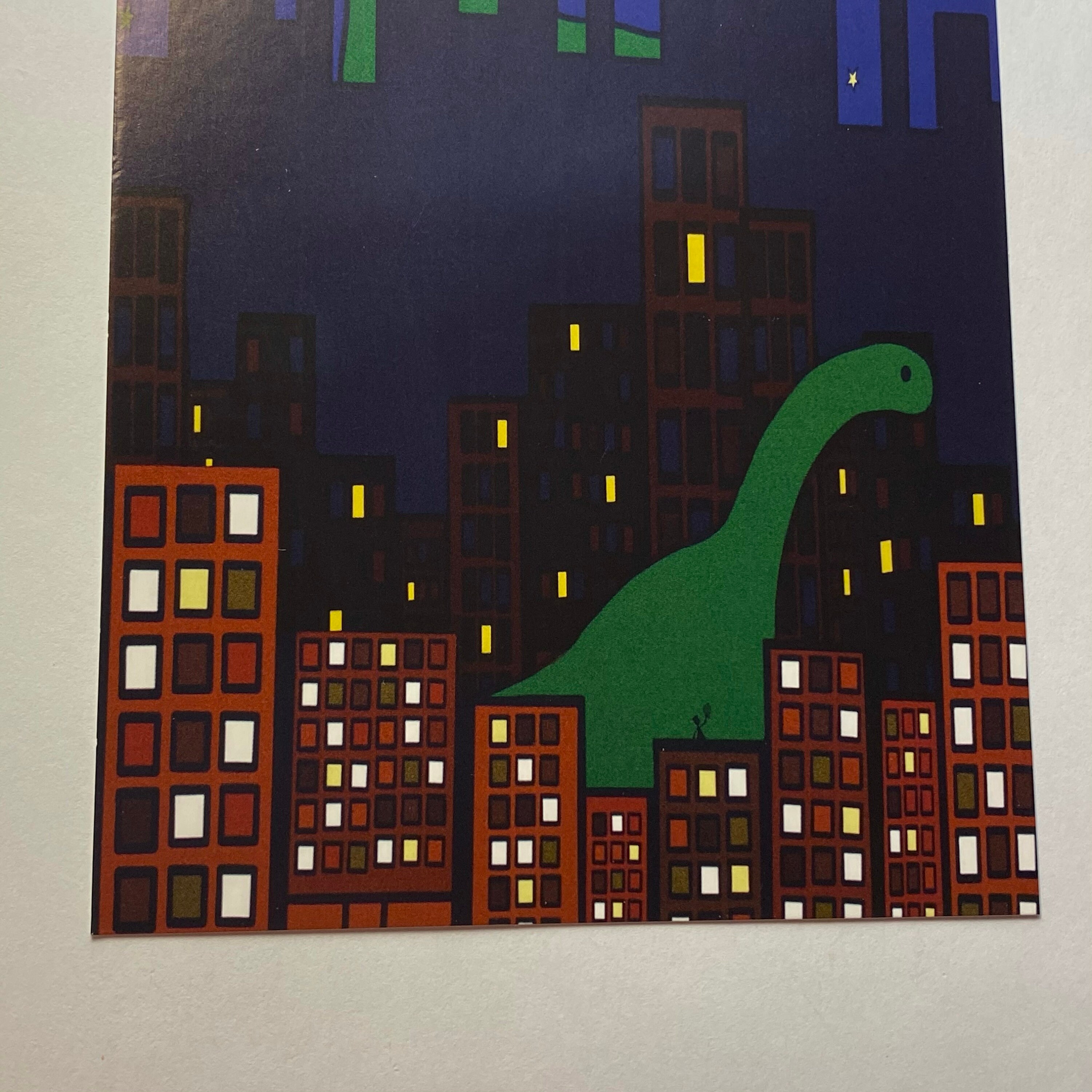 Dinosaurs in the City Postcard Cute Dino Postcard Cute | Etsy
