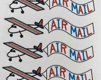 Air Mail Stickers | Etsy