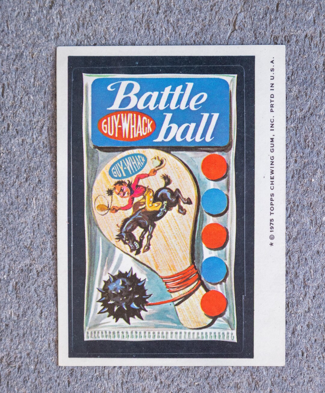 1975 Topps Battle Guy-whack Sticker | Vintage Wacky Packages Style ...