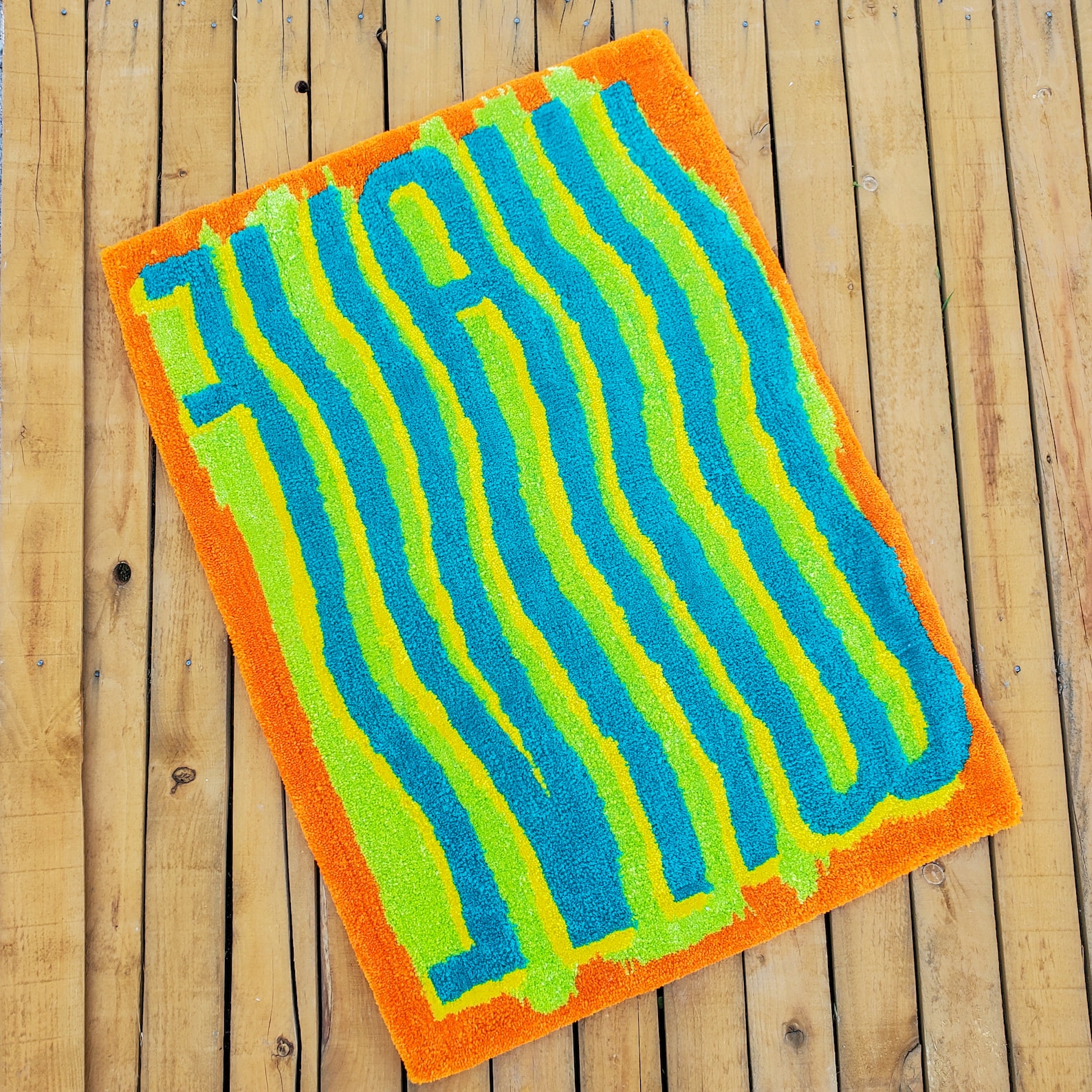 WAVE Retro Shag Rug or Wall Hanging - Etsy