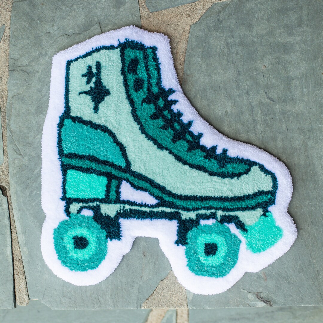 Retro Roller Shag Wall Hanging / Small Table Rug - Etsy