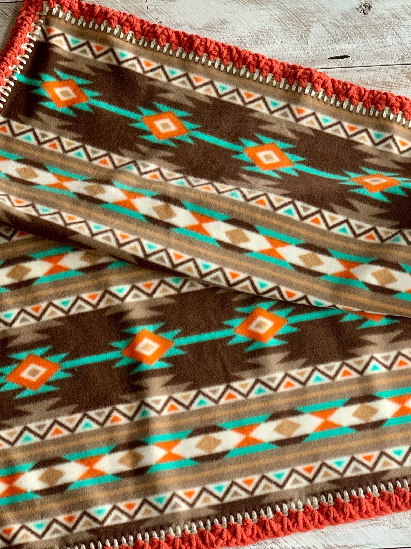 Native American Style Fleece Blanket Throw - Southwest Blanket -western ...