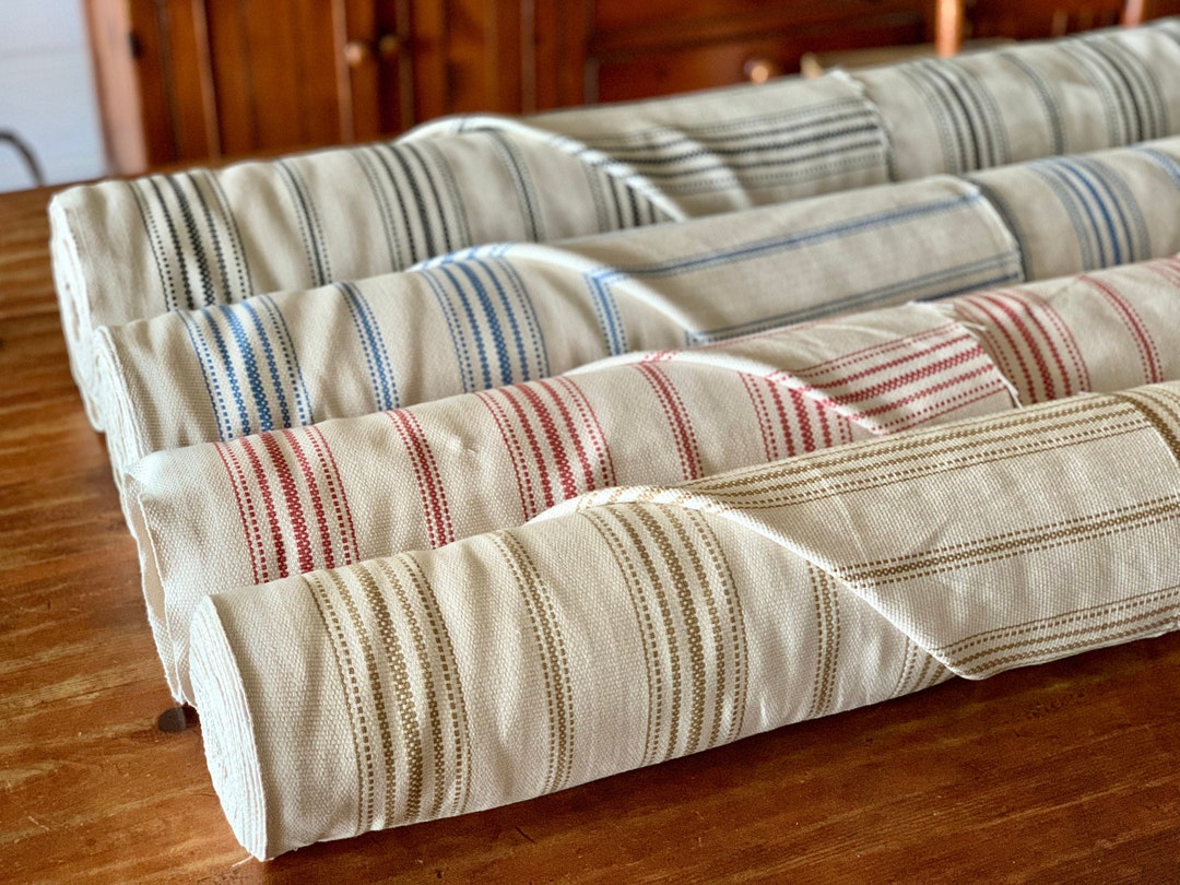 Grain Sack Style Upholstery Fabric - Feed Sack Ticking Style ...